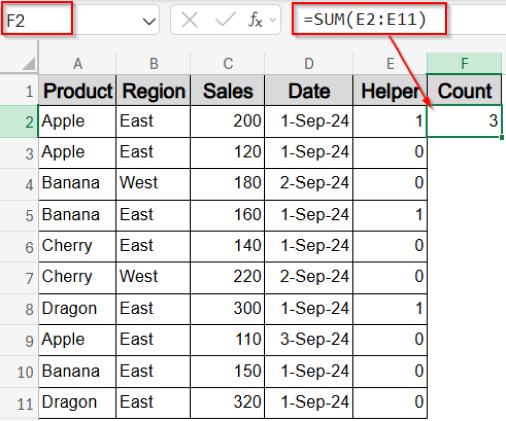 How to Count Unique Values in Excel with Multiple Criteria - Excel Insider