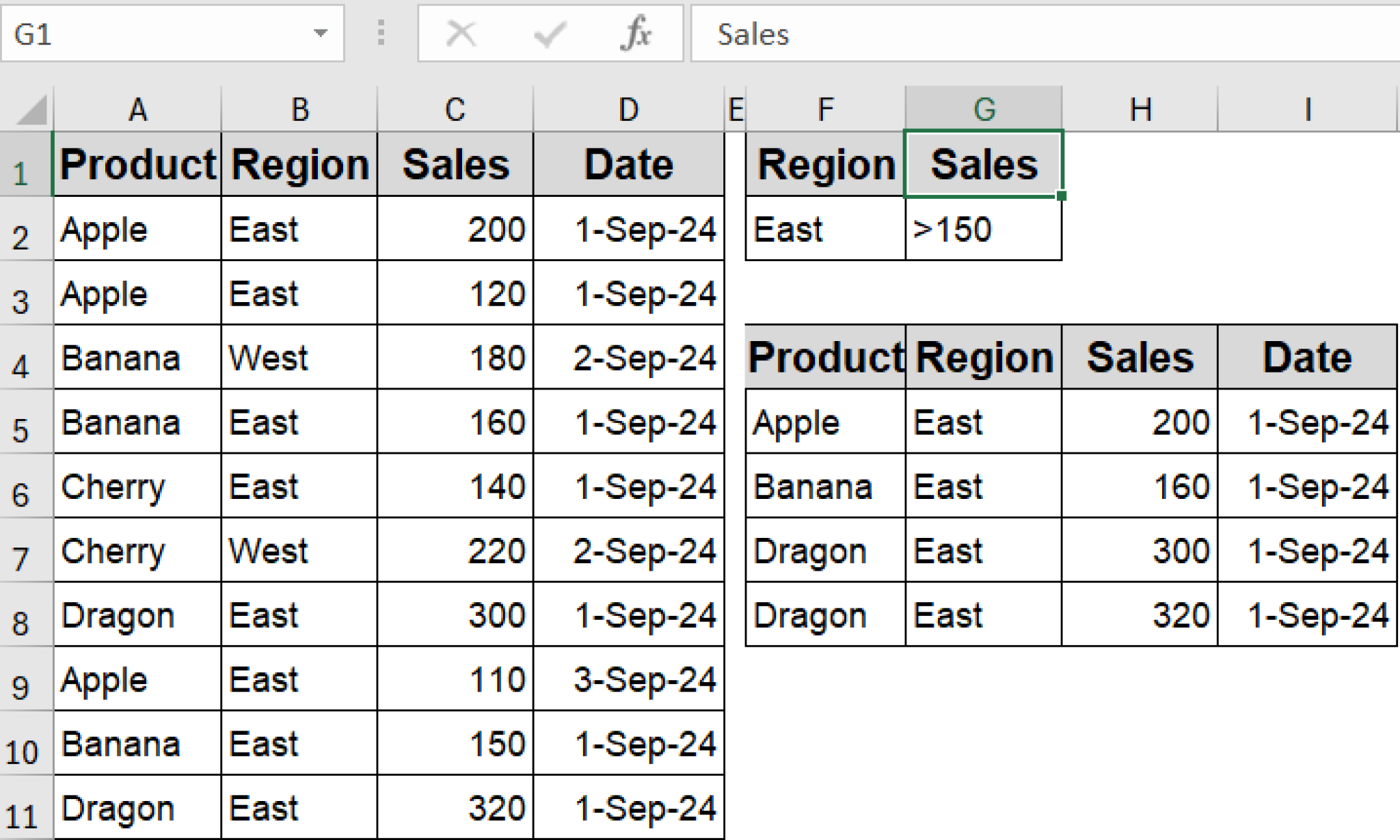 How to Use Advanced Filter with Multiple Criteria in Excel - Excel Insider