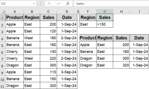How to Use Advanced Filter with Multiple Criteria in Excel - Excel Insider