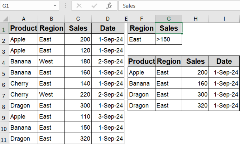 How to Use Advanced Filter with Multiple Criteria in Excel - Excel Insider