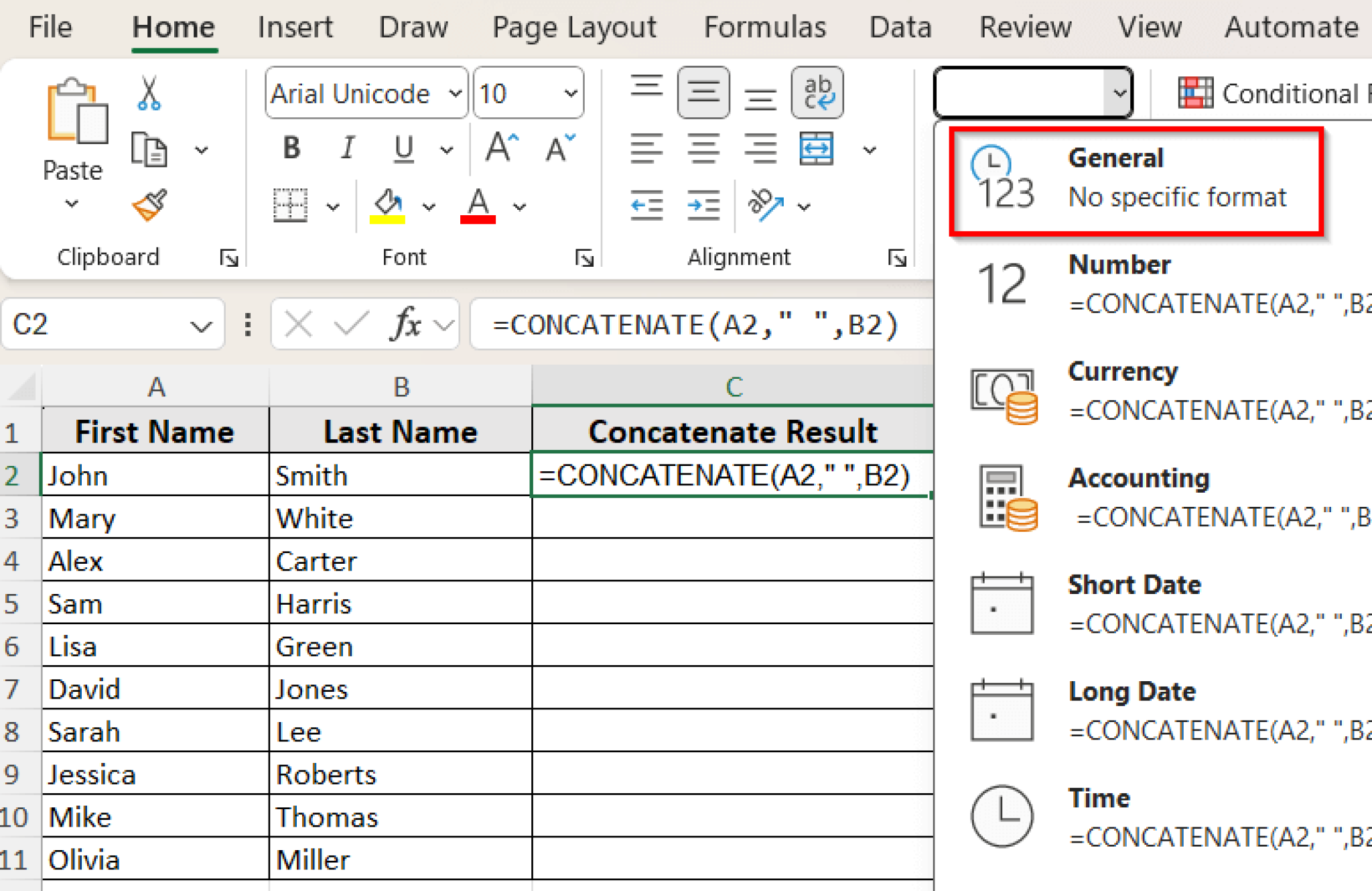 Solved Concatenate Function In Excel Not Working Excel Insider