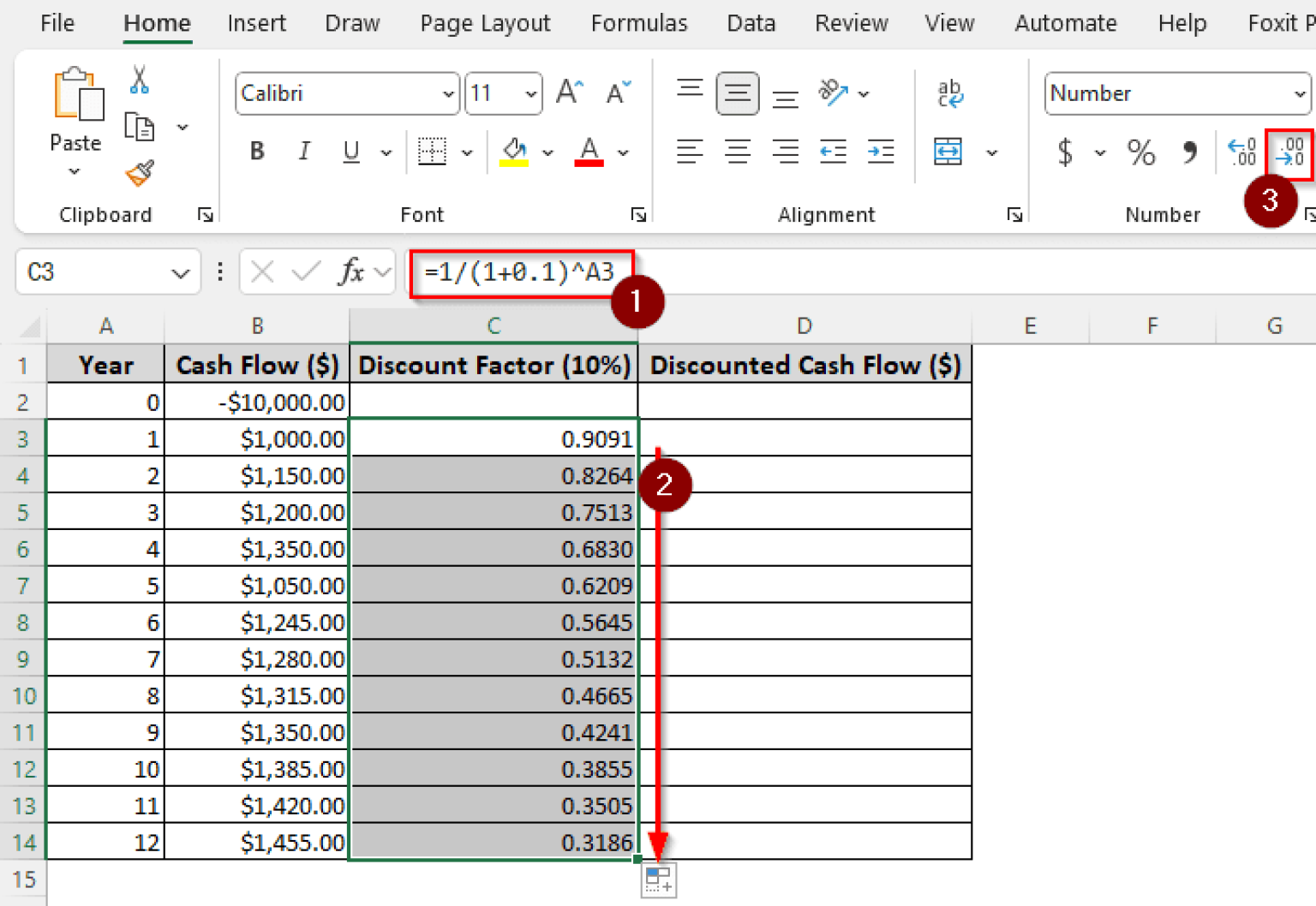How to Calculate Discounted Cash Flow in Excel (3 Examples) - Excel Insider