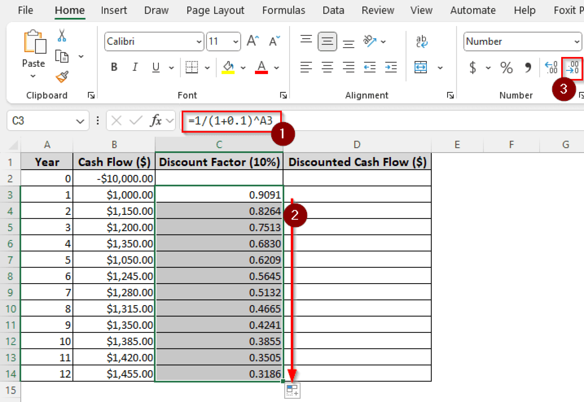 How to Calculate Discounted Cash Flow in Excel (3 Examples) - Excel Insider