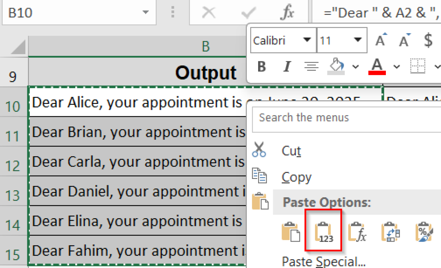 How To Mail Merge Without Microsoft Word In Excel Excel Insider