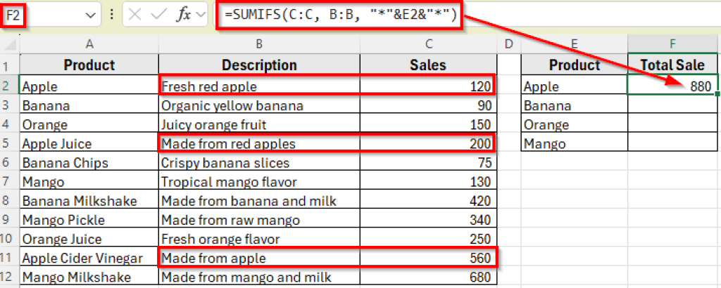 How to Sum in Excel If Cell Contains Text in Another Cell - Excel Insider
