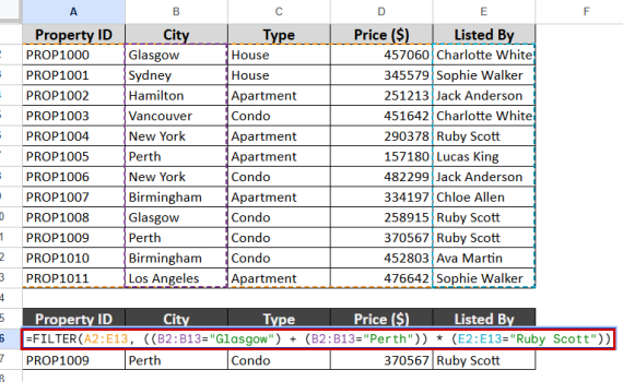 How to Filter with Multiple Conditions in Google Sheets - Excel Insider