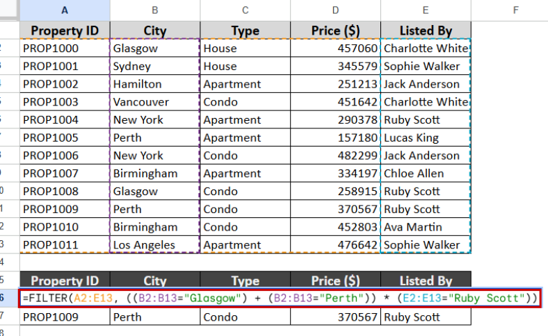 How to Filter with Multiple Conditions in Google Sheets - Excel Insider