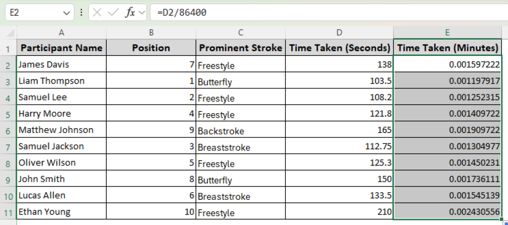 How to Convert Seconds to Minutes in Excel (6 Easy Ways) - Excel Insider