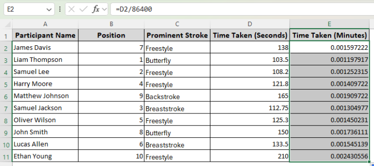 How to Convert Seconds to Minutes in Excel (6 Easy Ways) - Excel Insider