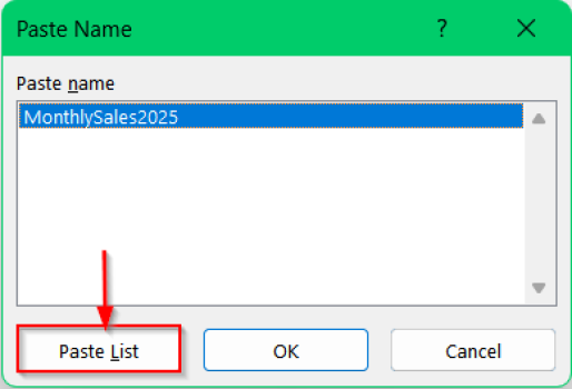 How To Paste Range Names In Excel 3 Simple Tricks Excel Insider