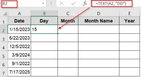 How to Separate Date in Excel Using Formula (3 Suitable Methods ...