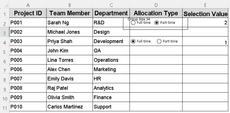 How to Add Radio Buttons (Option Buttons) in Excel - Excel Insider