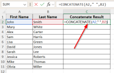 [Solved] CONCATENATE Function in Excel Not Working - Excel Insider