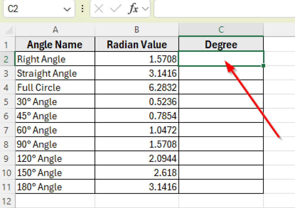 How to Convert Radians to Degrees in Excel (3 Easy Methods) - Excel Insider