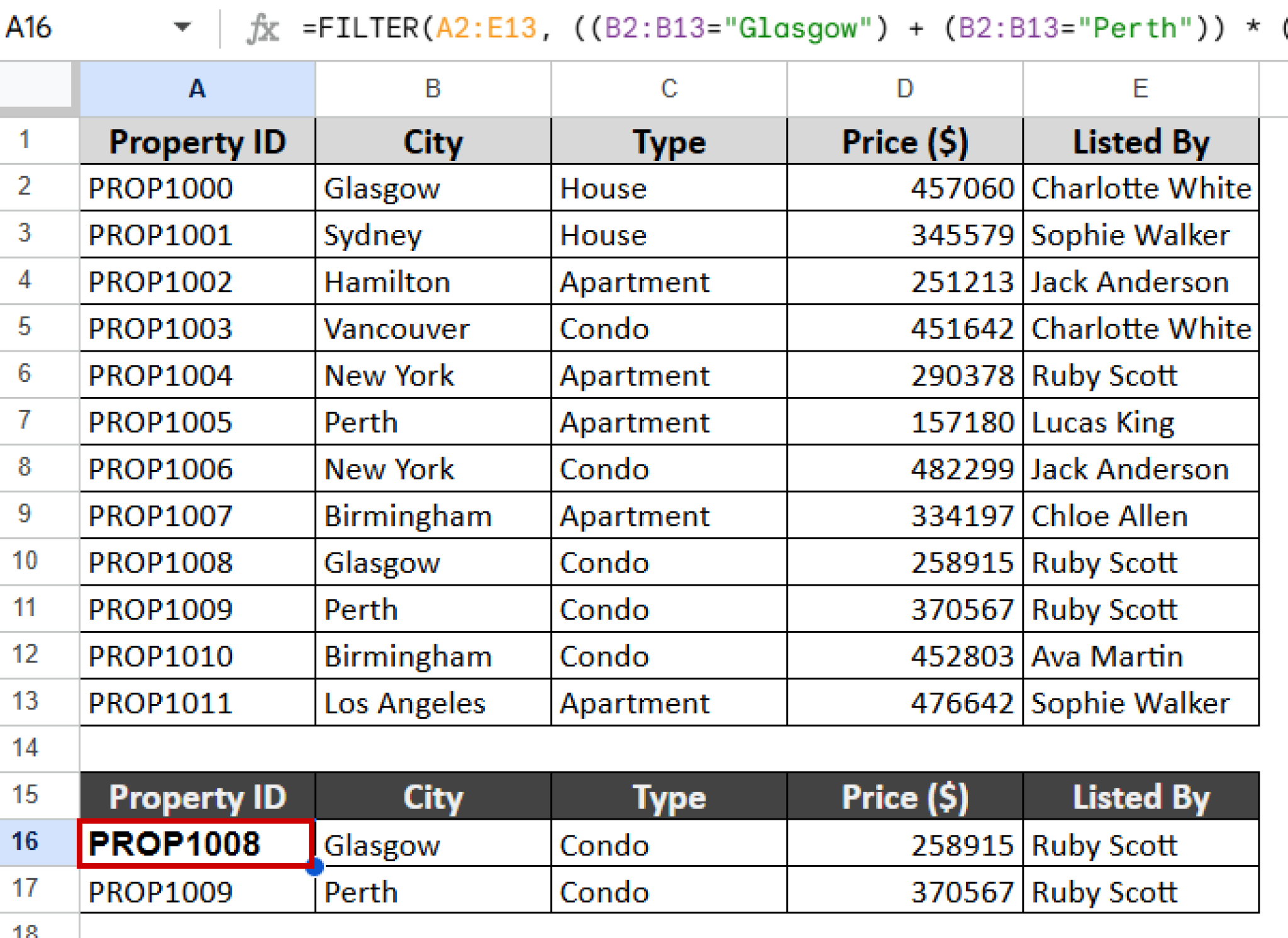 How to Filter with Multiple Conditions in Google Sheets - Excel Insider