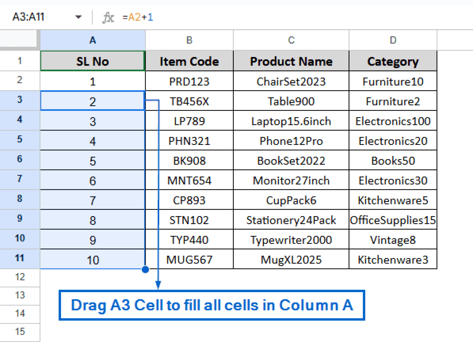 How to Add Serial Numbers in Google Sheets (5 Simple Ways) - Excel Insider