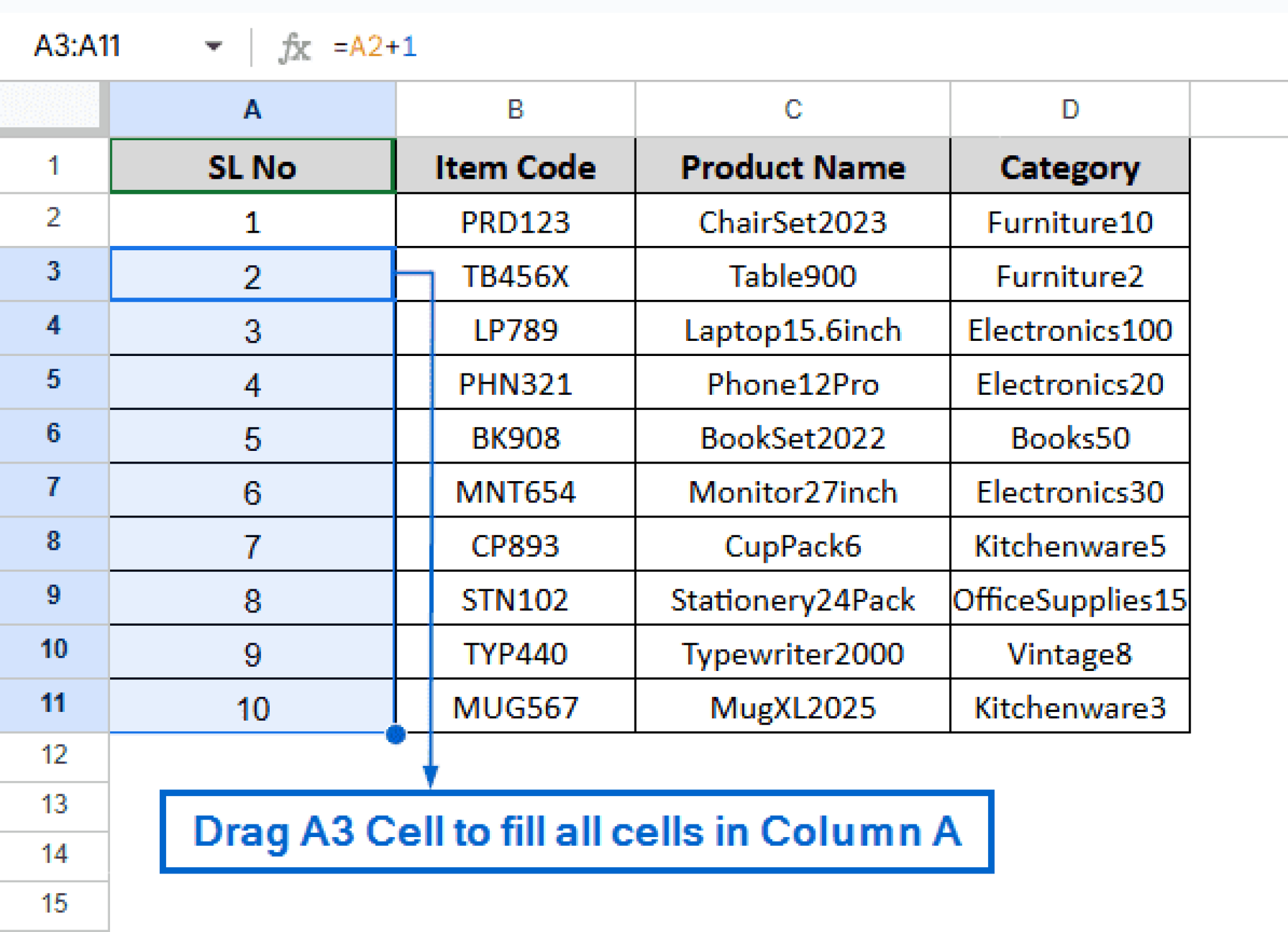 How to Add Serial Numbers in Google Sheets (5 Simple Ways) - Excel Insider