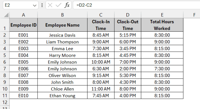 How to Calculate Difference Between Two Times in Excel (7 Cases) - Excel Insider