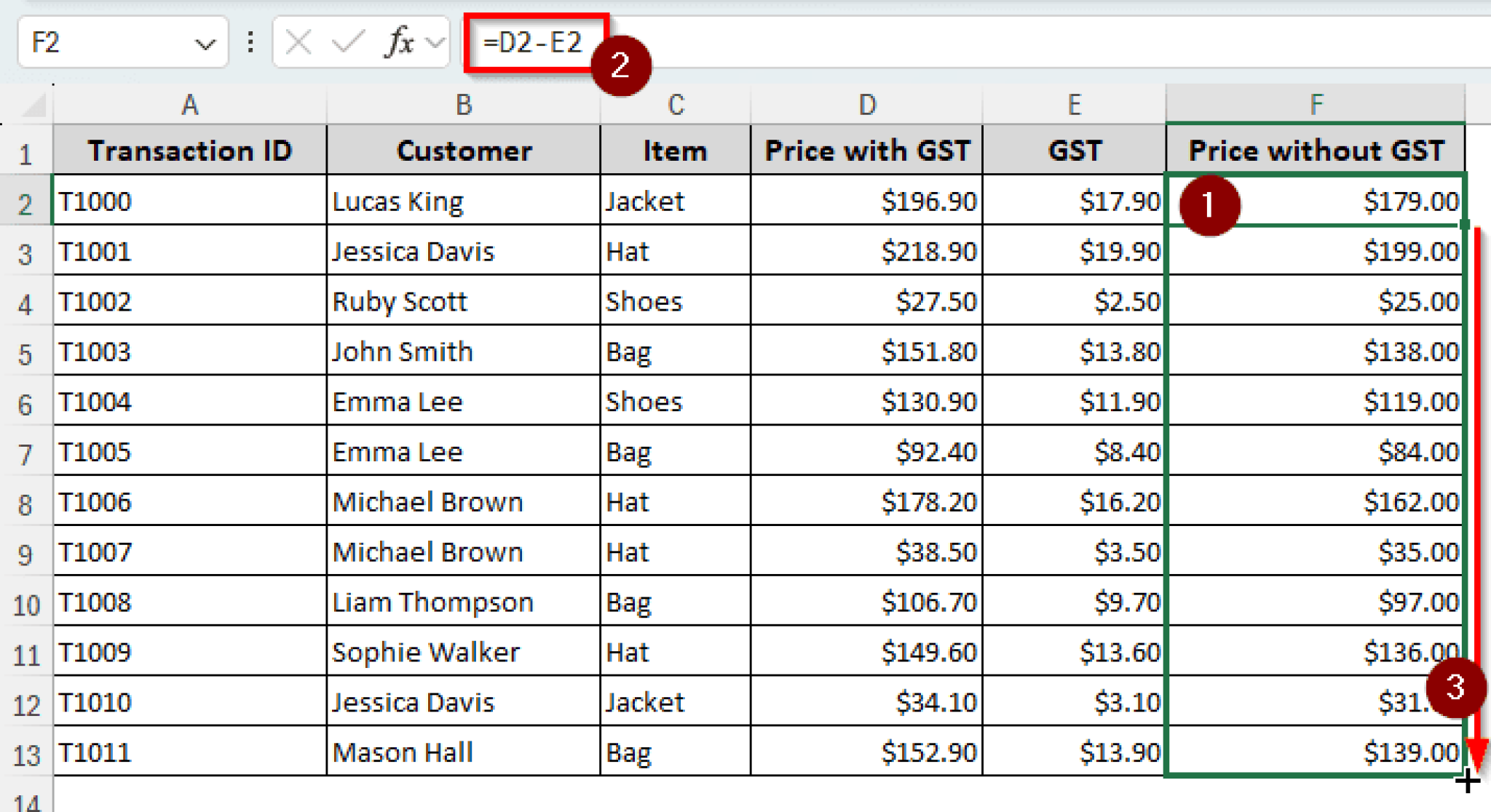 How to Calculate GST in Excel (with 2 Examples & Simple Steps) - Excel ...
