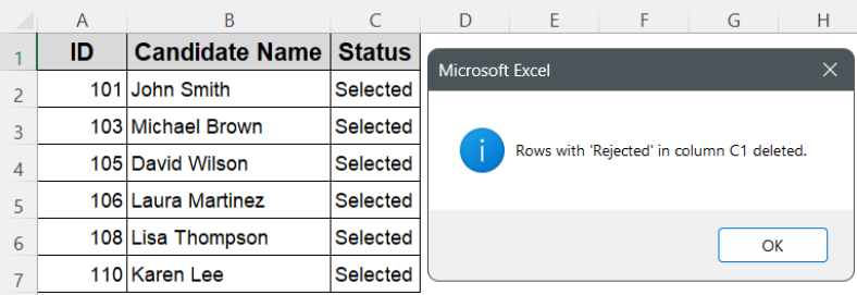How To Delete Rows Based On Criteria Using Vba Macro Excel Insider