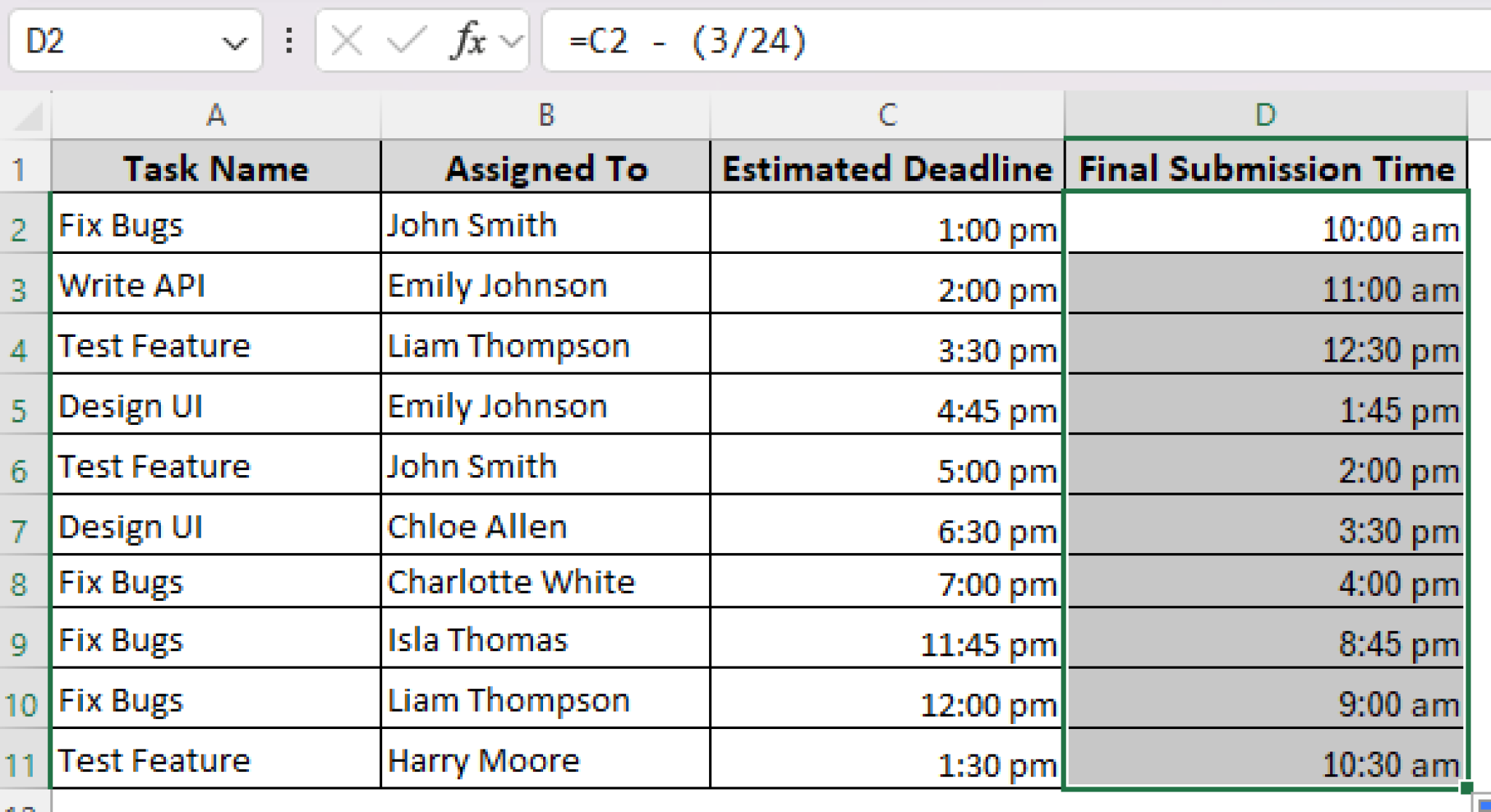 How to Subtract Hours from Time in Excel (7 Different Examples) - Excel ...