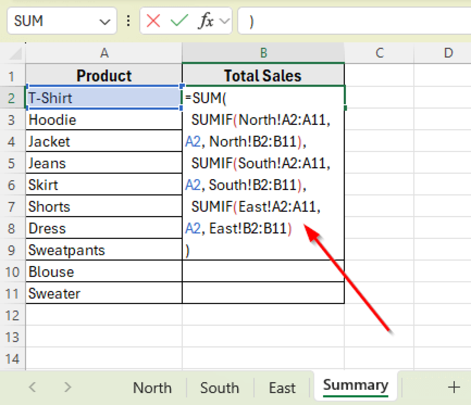 How To Use SUMIF Across Multiple Sheets In Excel (2 Examples) - Excel Insider