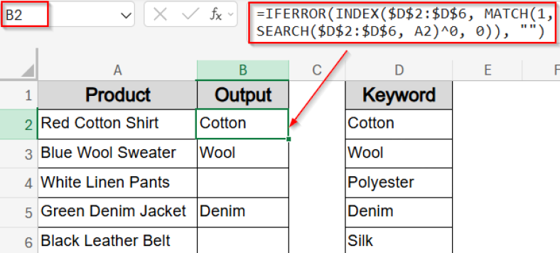 How to Check If a Cell Contains Text from a List in Excel - Excel Insider