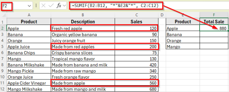 How to Sum in Excel If Cell Contains Text in Another Cell - Excel Insider