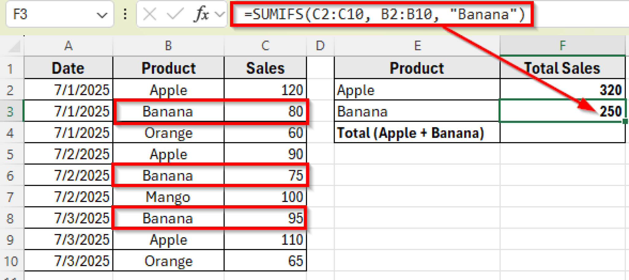 SUMIFS with Multiple Criteria in Same Column in Excel - Excel Insider