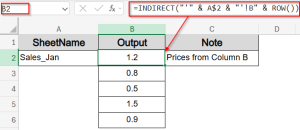 Excel INDIRECT Function to Reference Different Sheets - Excel Insider