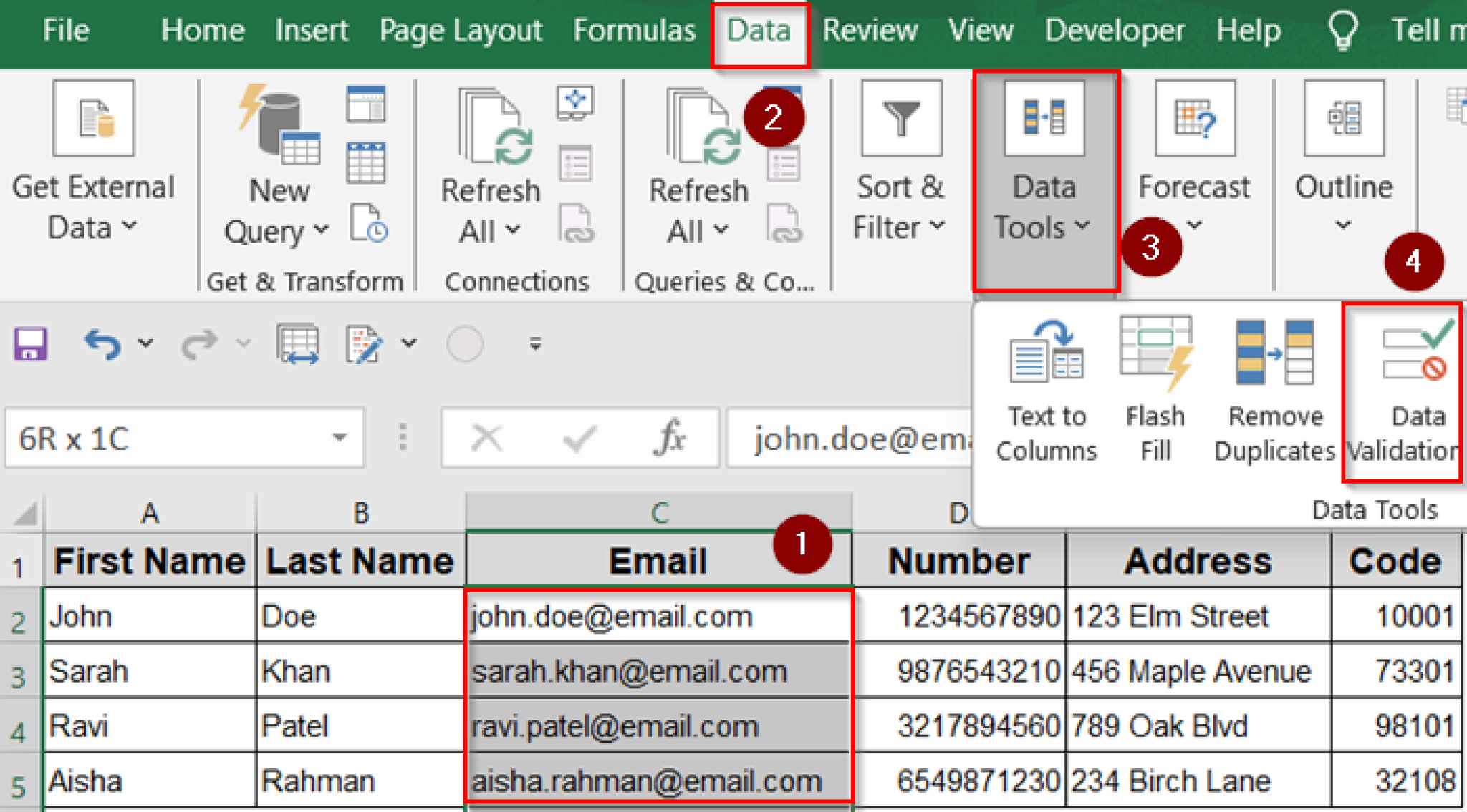 How to Create a Mailing List in Excel (with Easy Steps) - Excel Insider