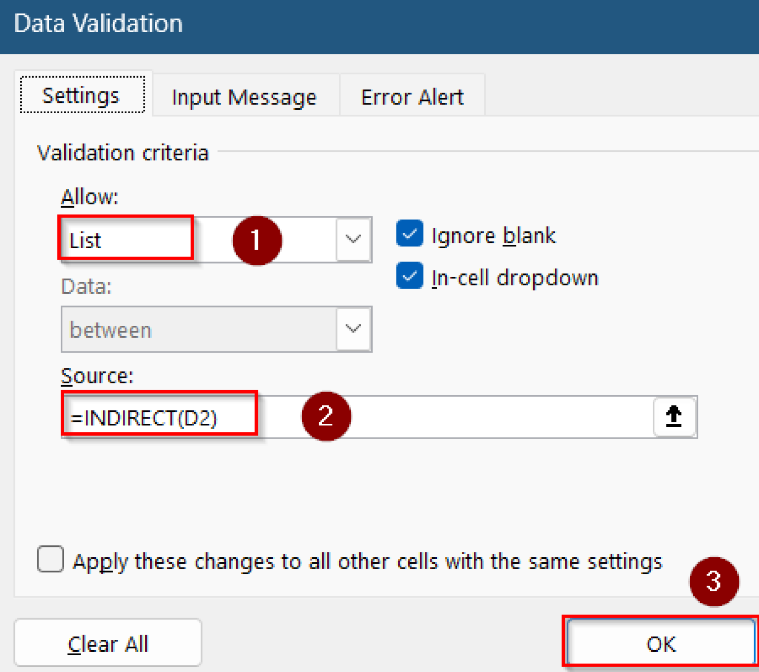 How to Apply Data Validation Based on Another Cell in Excel - Excel Insider
