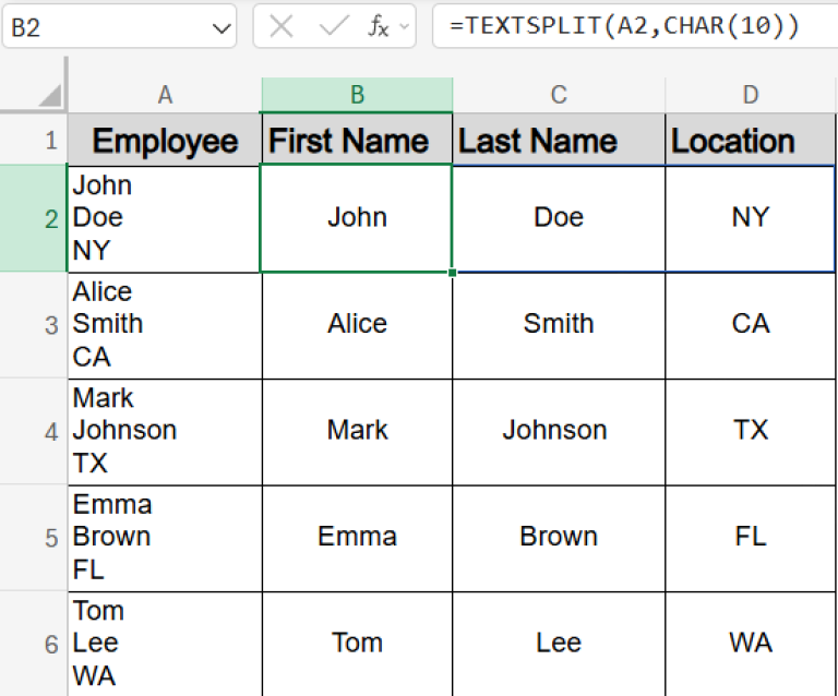 How to Convert Text to Columns with Line Break in Excel - Excel Insider