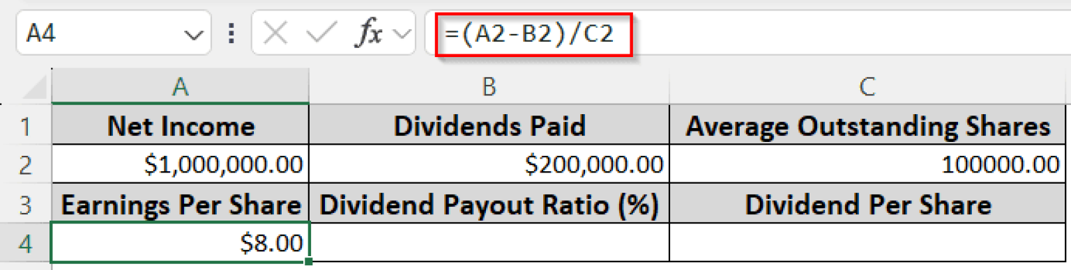 How To Calculate Dividend Per Share in Excel (3 Simple Ways) - Excel ...