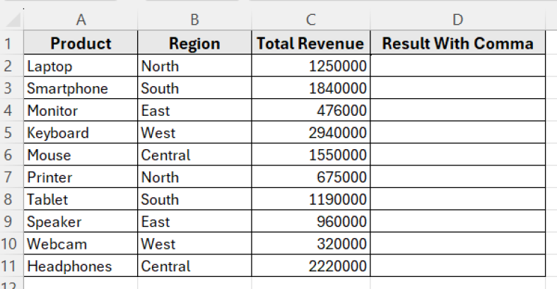How to Put Comma Between Numbers in Excel (5 Simple Ways) - Excel Insider
