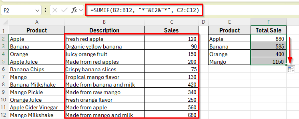 How to Sum in Excel If Cell Contains Text in Another Cell - Excel Insider