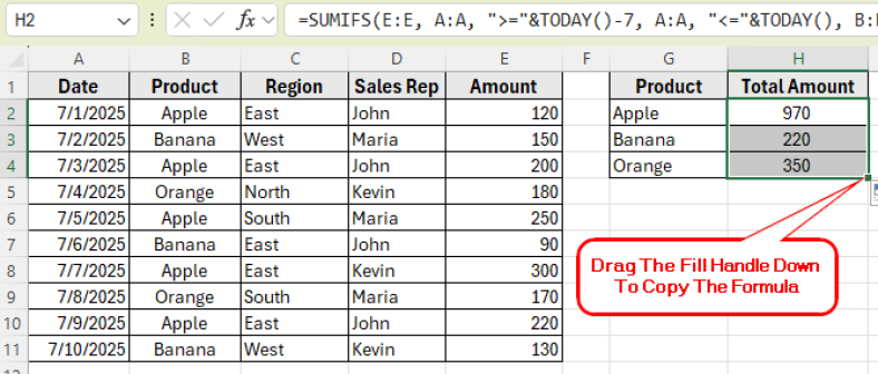 How to Use SUMIFS with Date Range and Multiple Criteria in Excel - Excel Insider