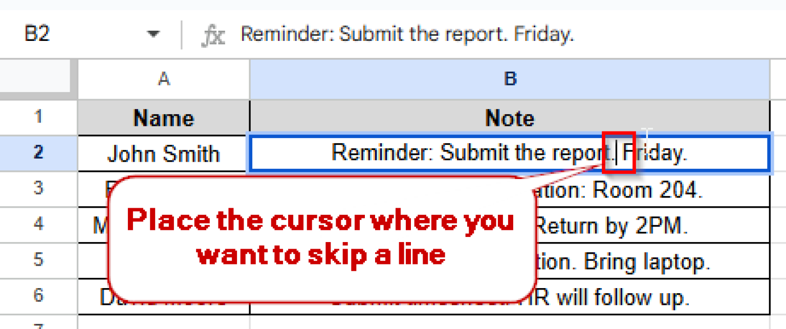 Line Break in Google Sheets: Add, Skip & Remove Lines - Excel Insider