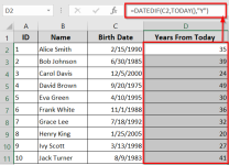 How to Calculate Years in Excel from Today (4 Examples) - Excel Insider