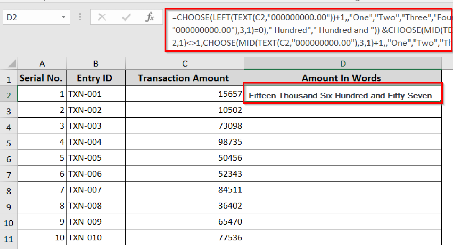 How to Convert Number To Words in Excel (4 Effective Ways) - Excel Insider