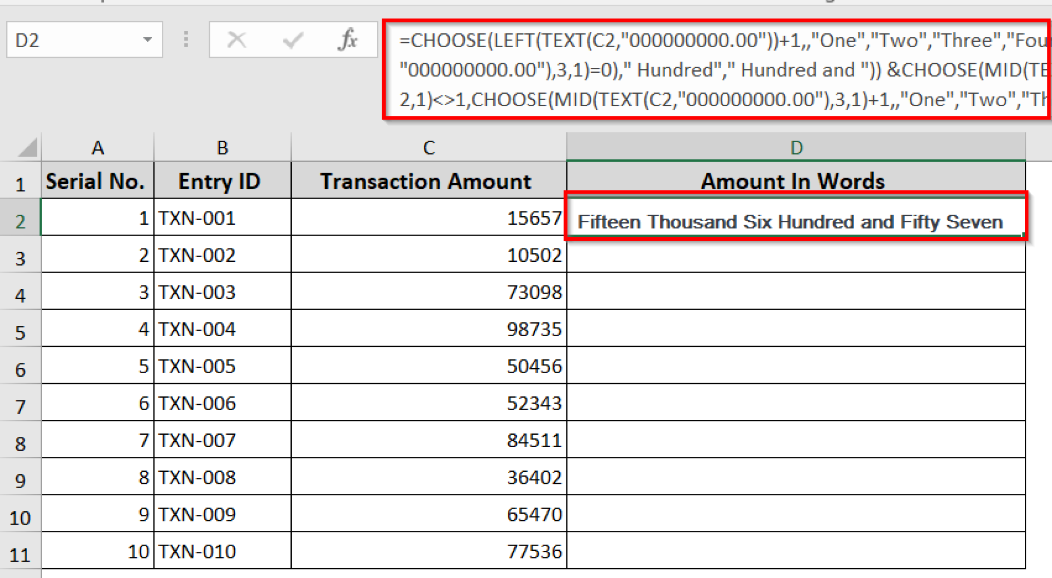 How to Convert Number To Words in Excel (4 Effective Ways) - Excel Insider