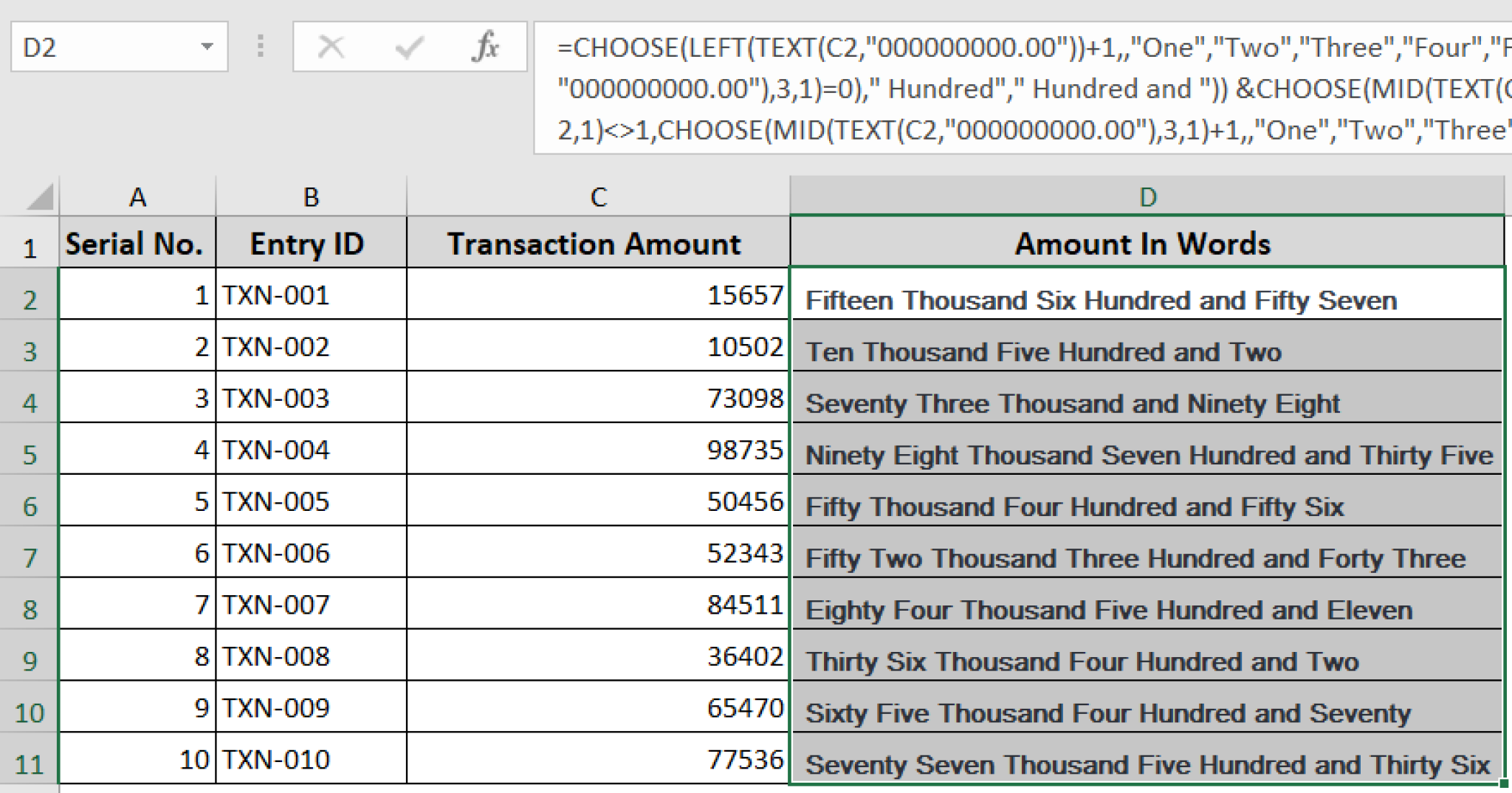 How to Convert Number To Words in Excel (4 Effective Ways) - Excel Insider
