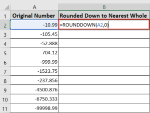 How to Round Down to Nearest Whole Number in Excel - Excel Insider