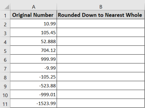 How to Round Down to Nearest Whole Number in Excel - Excel Insider