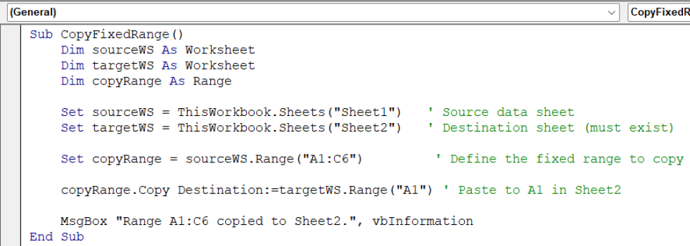 How to Copy Range to Another Sheet Using Excel VBA - Excel Insider