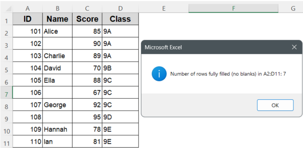 How to Count Rows with Data in Excel Using VBA (4 Ways) - Excel Insider