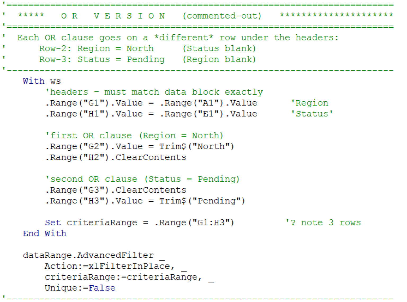 How to Filter with Multiple Criteria in Excel VBA - Excel Insider