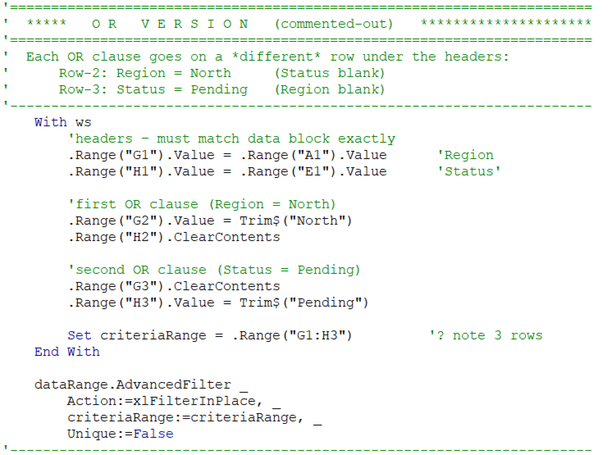 How to Filter with Multiple Criteria in Excel VBA - Excel Insider