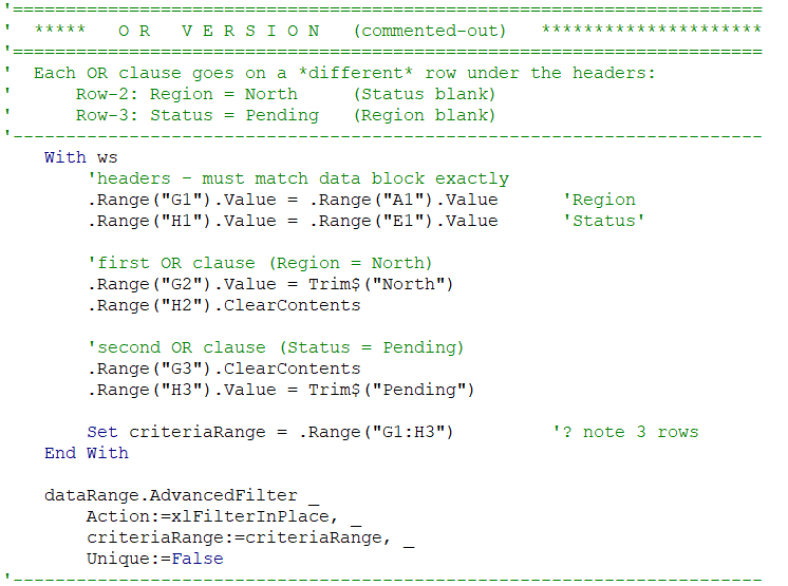 How to Filter with Multiple Criteria in Excel VBA - Excel Insider
