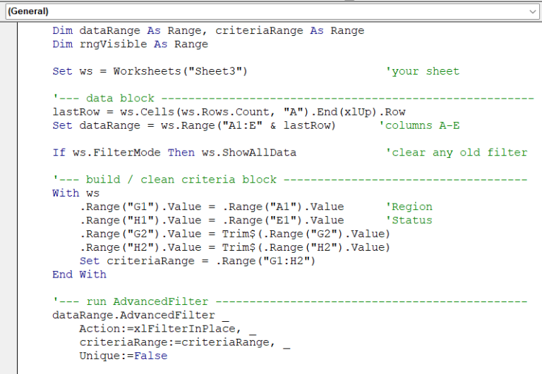 How To Filter With Multiple Criteria In Excel Vba Excel Insider